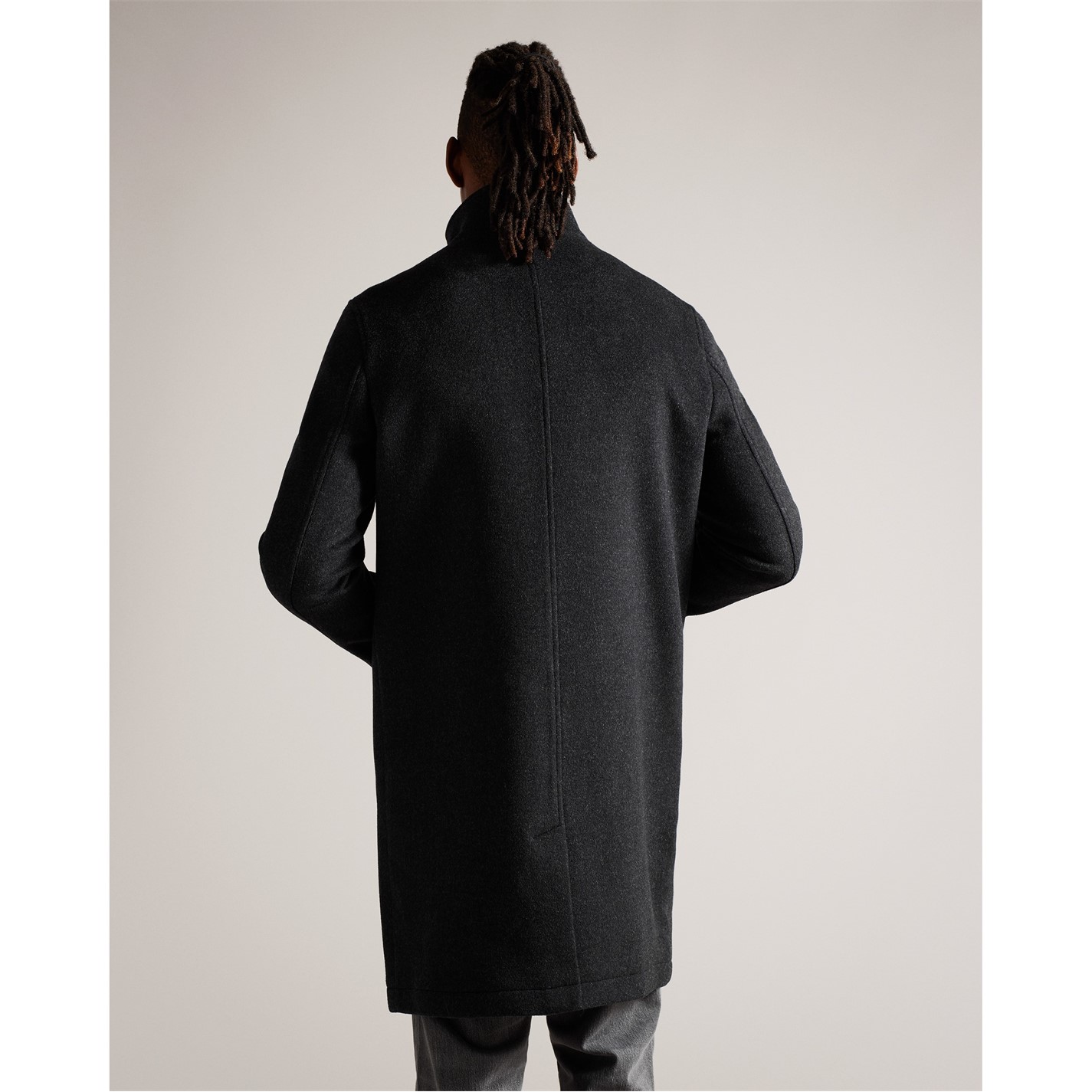 Ted Baker | Men's Funnel Neck Overcoat | Men | Overcoats | Flannels