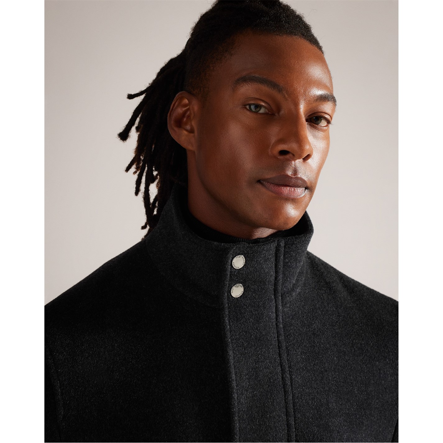 Ted Baker | Men's Funnel Neck Overcoat | Men | Overcoats | Flannels