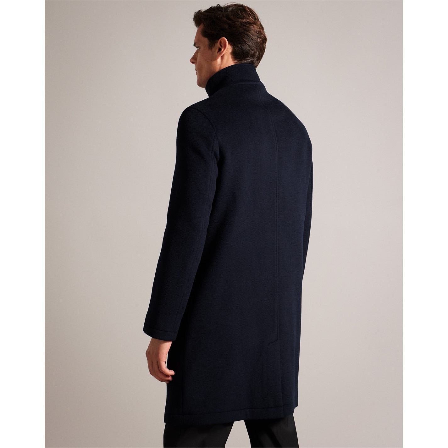Ted Baker | Men's Funnel Neck Overcoat | Men | Overcoats | Flannels