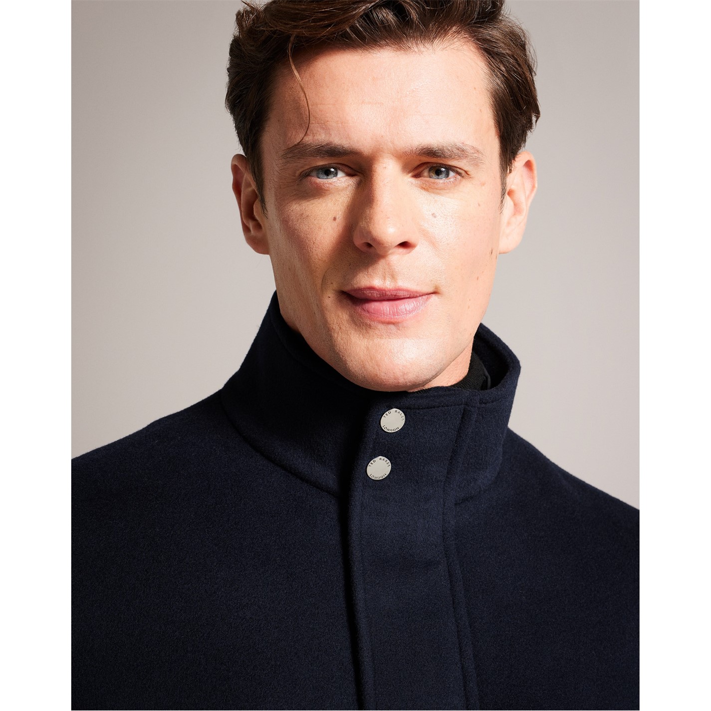 Ted Baker | Men's Funnel Neck Overcoat | Men | Overcoats | Flannels