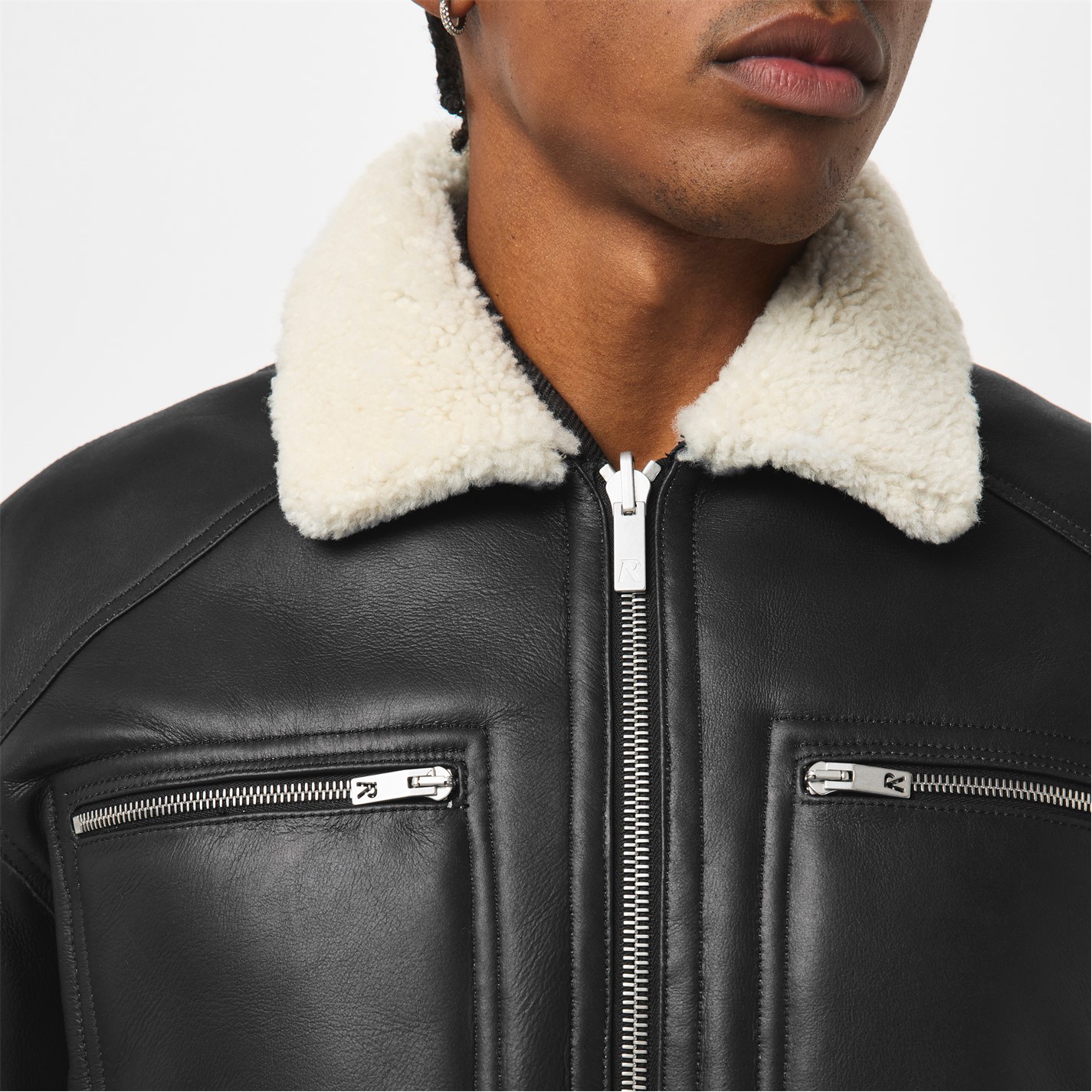 REPRESENT | Men's Shearling Tailored Jacket | Men | Black | Flannels