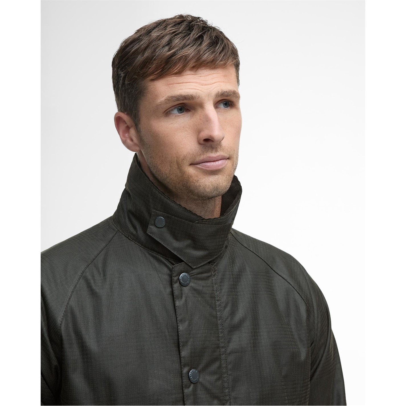 Barbour | Mens Modern Beaufort Waxed Jacket | Men | Olive Check | Flannels