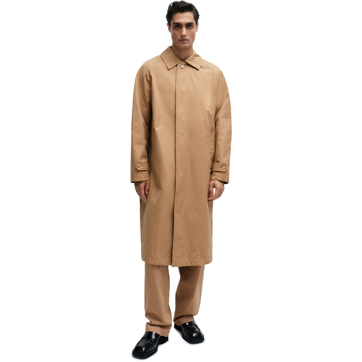 Boss | Men's C Cam Mac Overcoat | Men | Medium Beige | Flannels
