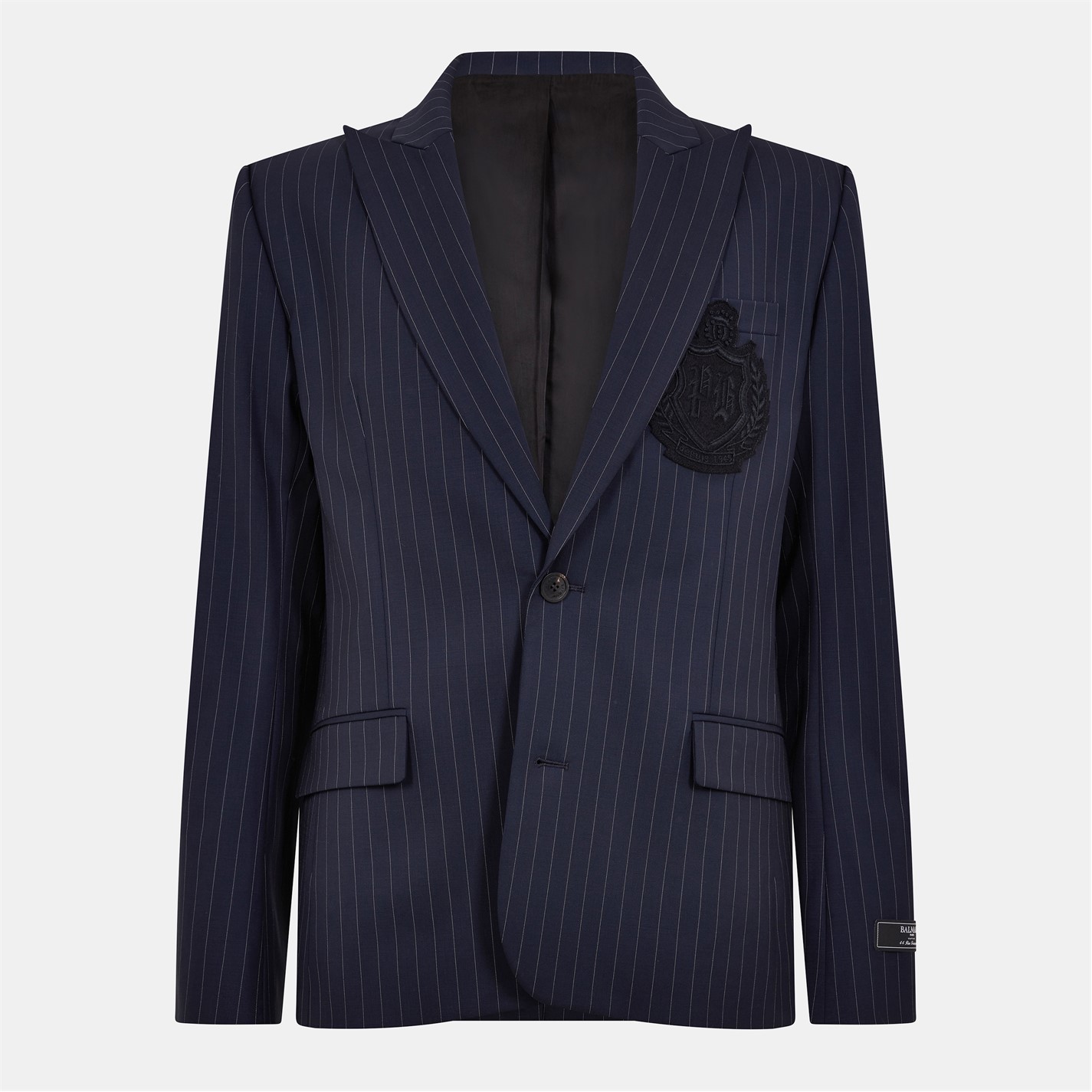 BALMAIN | Men's Tailored Structured Blazer | Men | Blue/White | Flannels