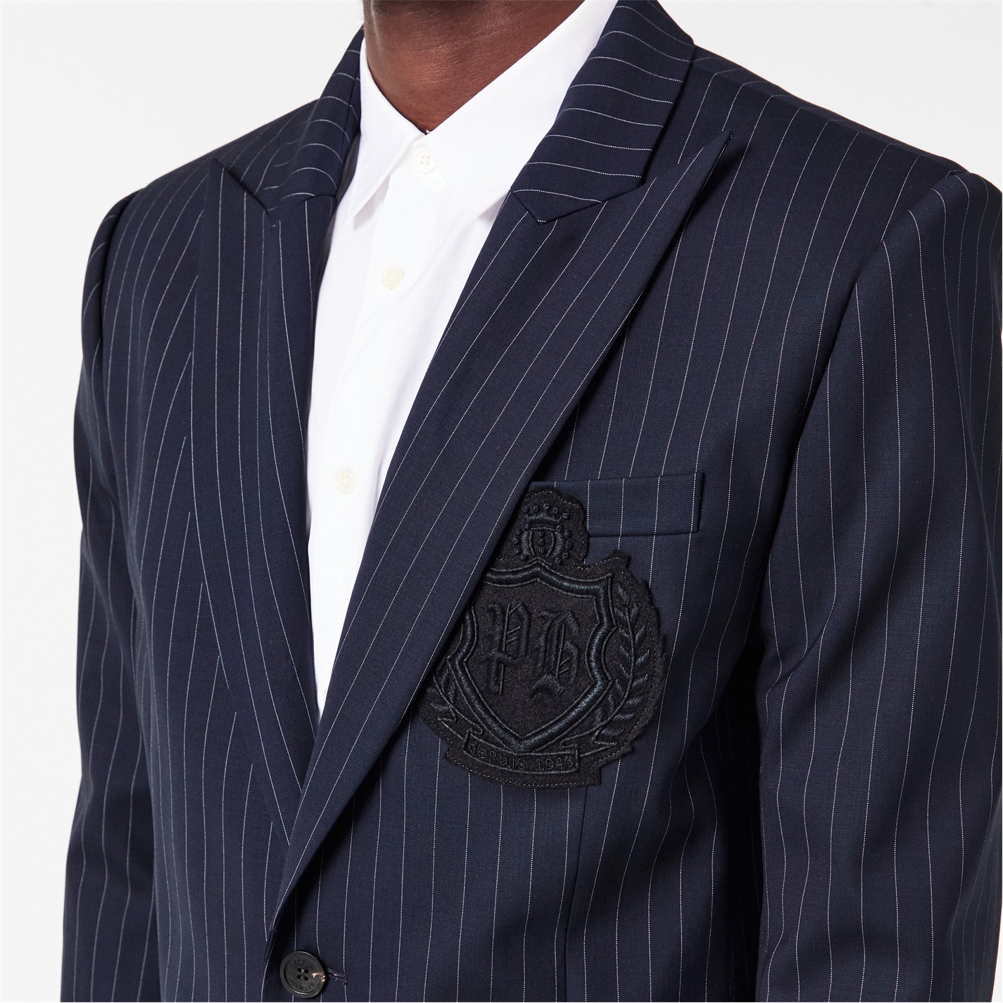 BALMAIN | Men's Tailored Structured Blazer | Men | Blue/White | Flannels
