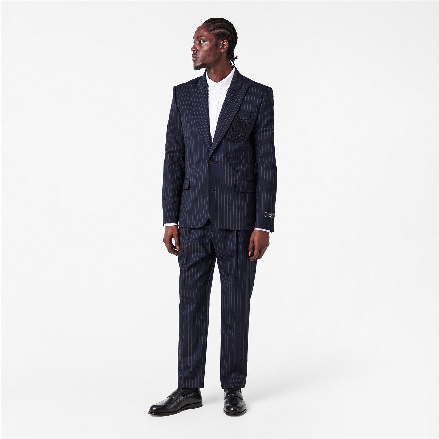 BALMAIN | Men's Tailored Structured Blazer | Men | Blue/White | Flannels