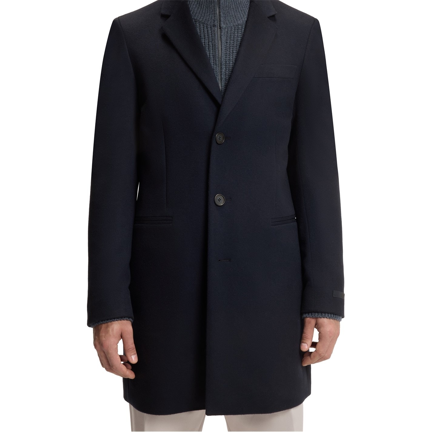 Boss | Men's BECKHAM Wool Cashmere Overcoat | Men | Blue 409 | Flannels