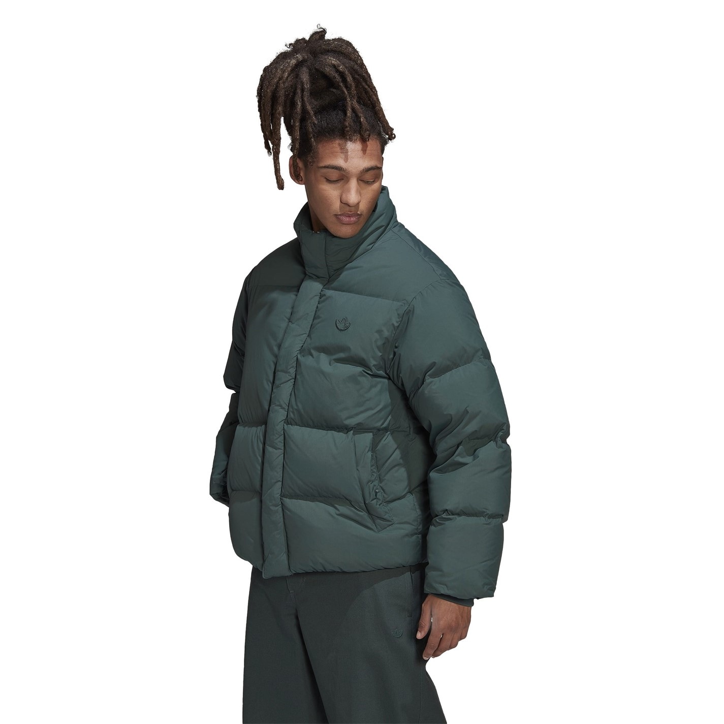 adidas Originals | Down Storm Flap Stand Collar Long Sleeve Short ...
