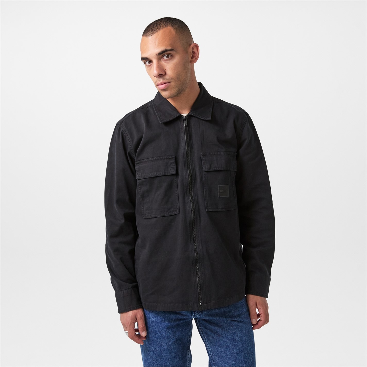 Boss | Men's Lovel Full Zip Overshirt | Men | Overshirts | Flannels