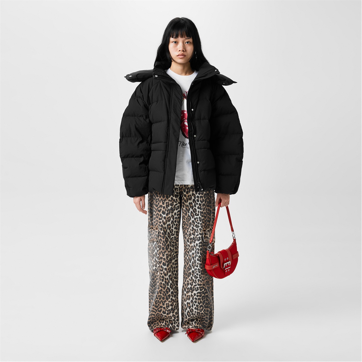 GANNI | Women's Short Puffer Jacket | Women | Black | Flannels