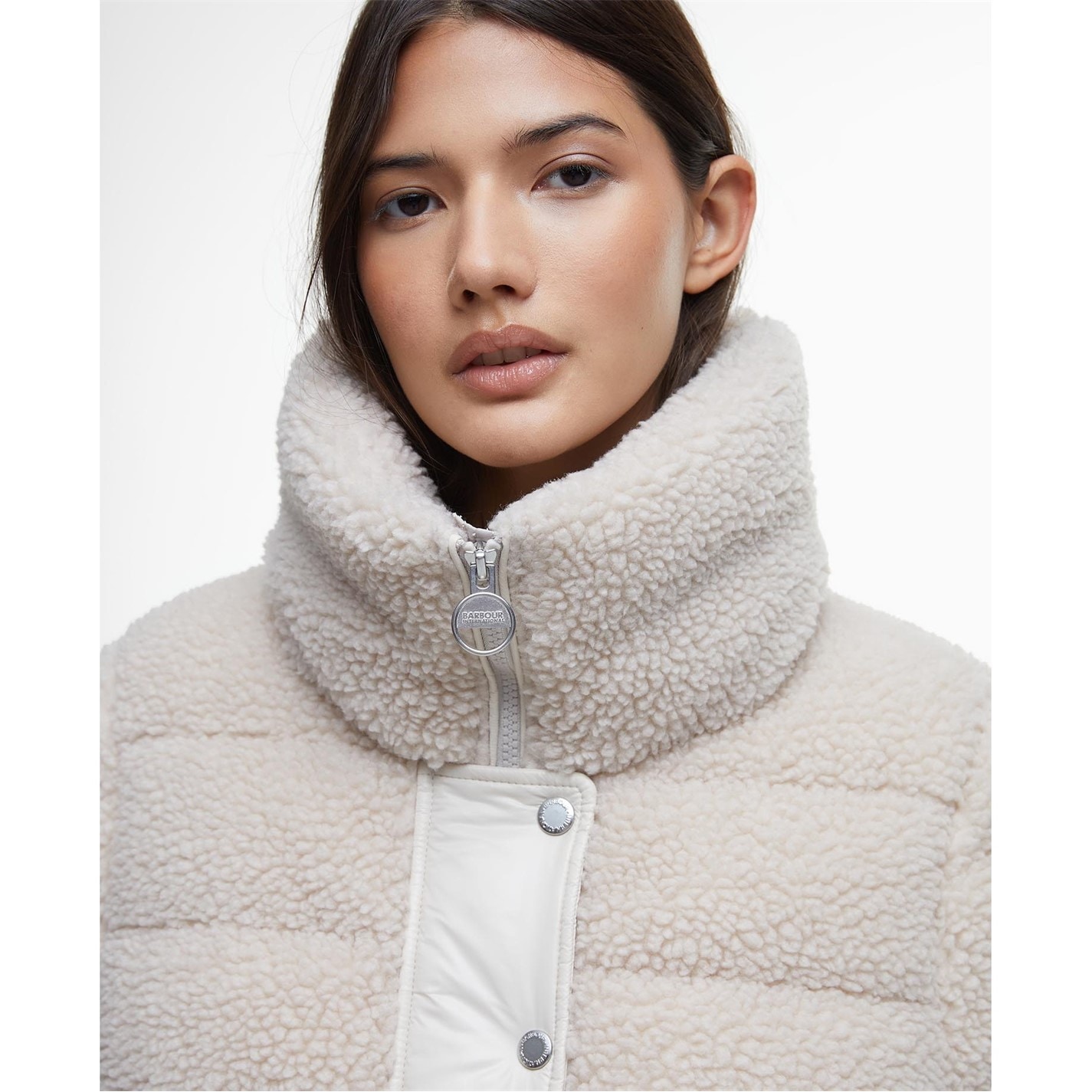 Barbour International | Women's Franchesca Sherpa Fleece Quilted ...