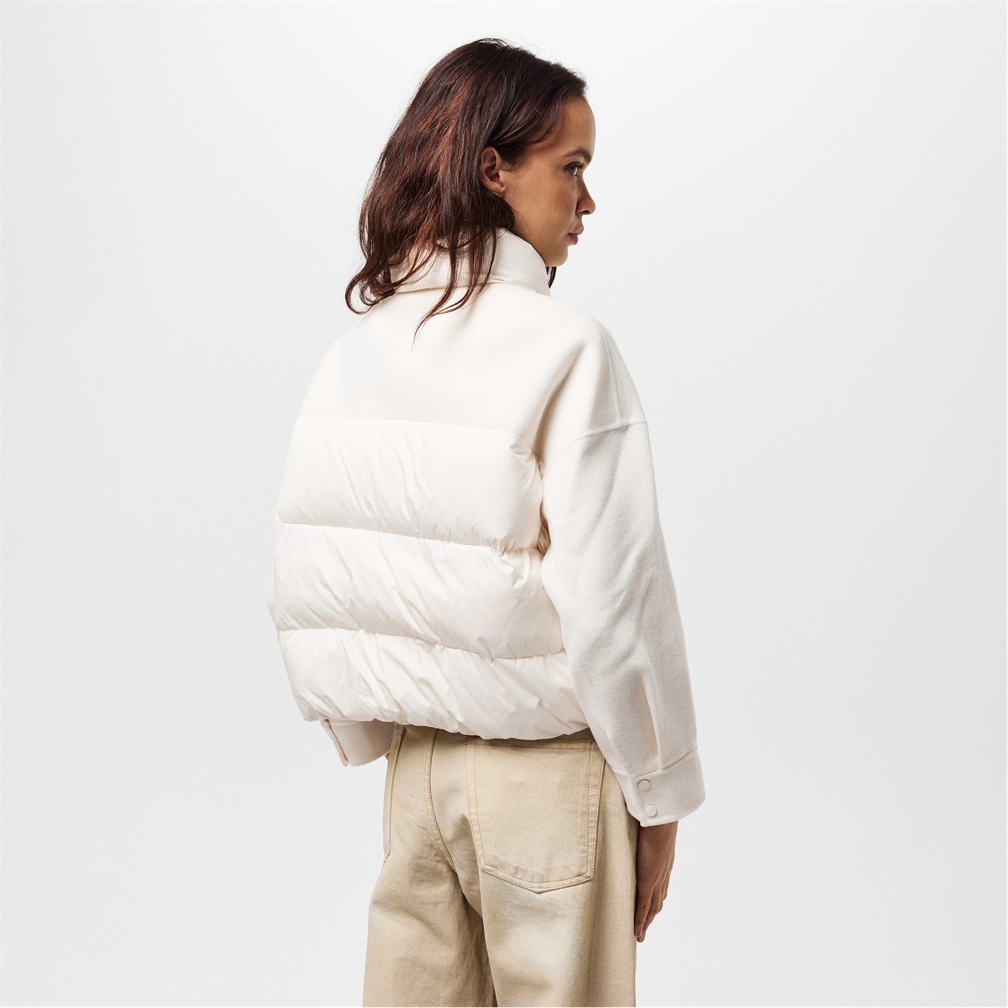 RAEY | Women's Quilted Cropped Puffer Jacket | Women | Short Puffer ...