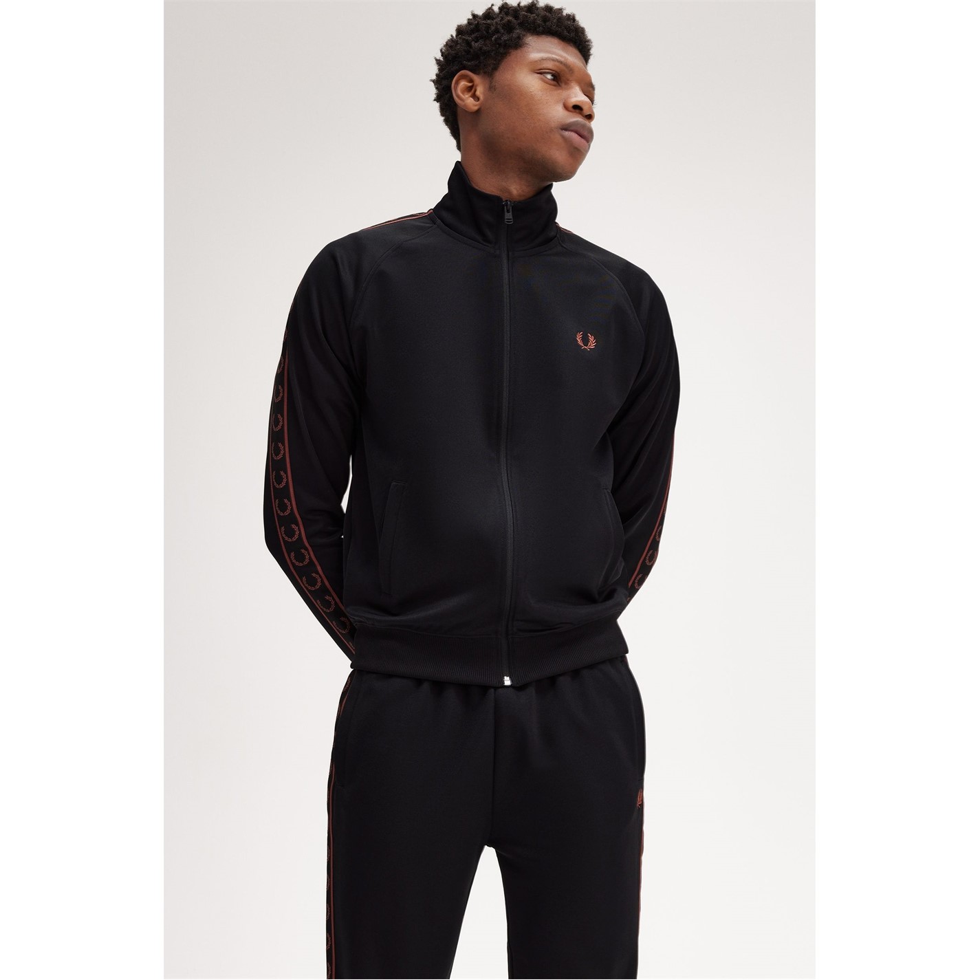 Fred Perry | Tape Track Jacket | Men | Poly Tracksuits | Flannels