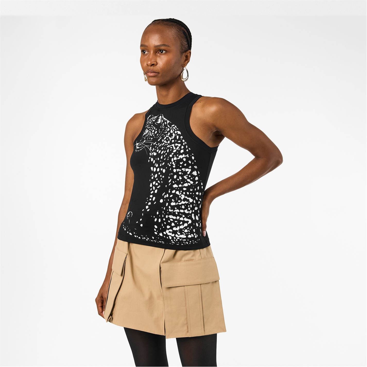 BALMAIN | Women's Structured Tank Vest | Women | Noir/Blanc | Flannels