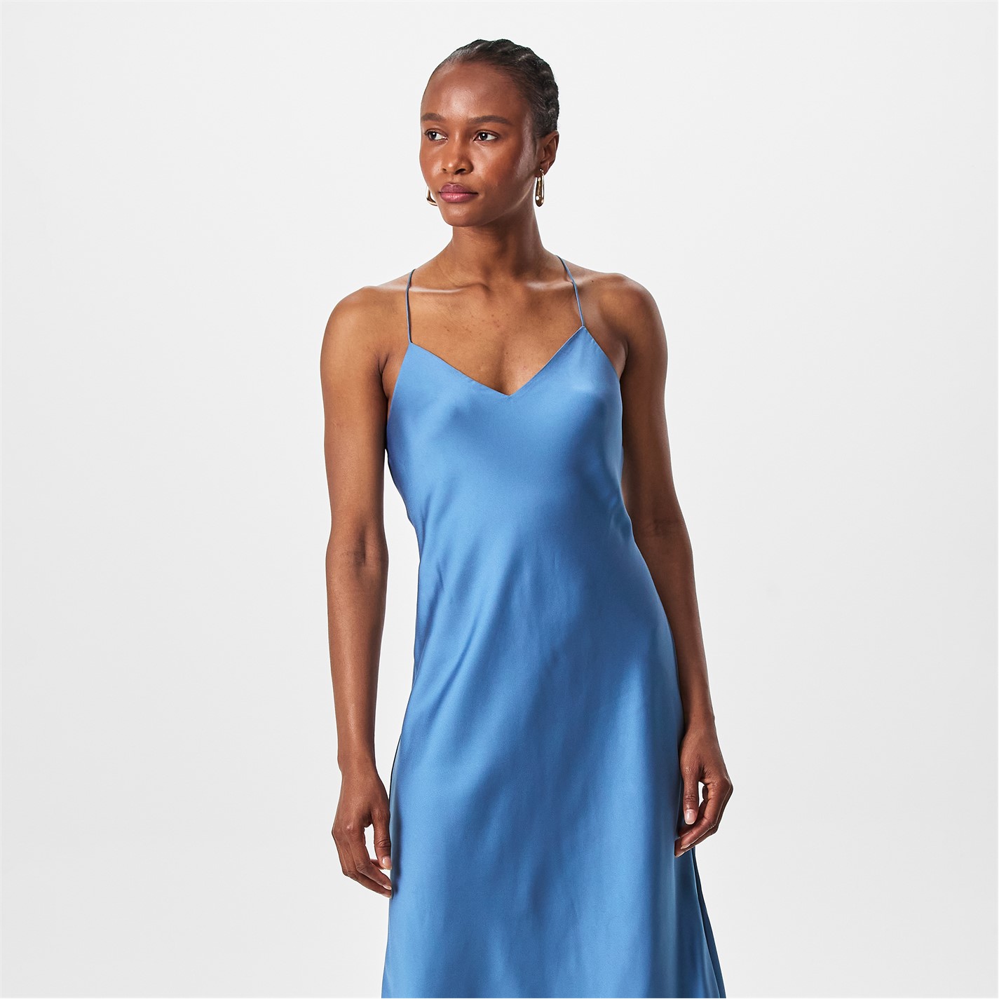 Lauren by Ralph Lauren | Nokithe Midi Dress | Women | Pale Azure | Flannels