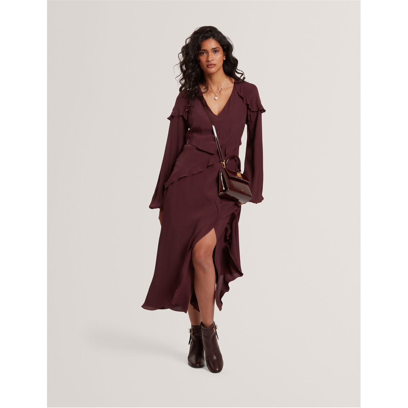 Ted Baker | Women's Long-Sleeve Midi Tea Dress | Women | Tea Dresses ...