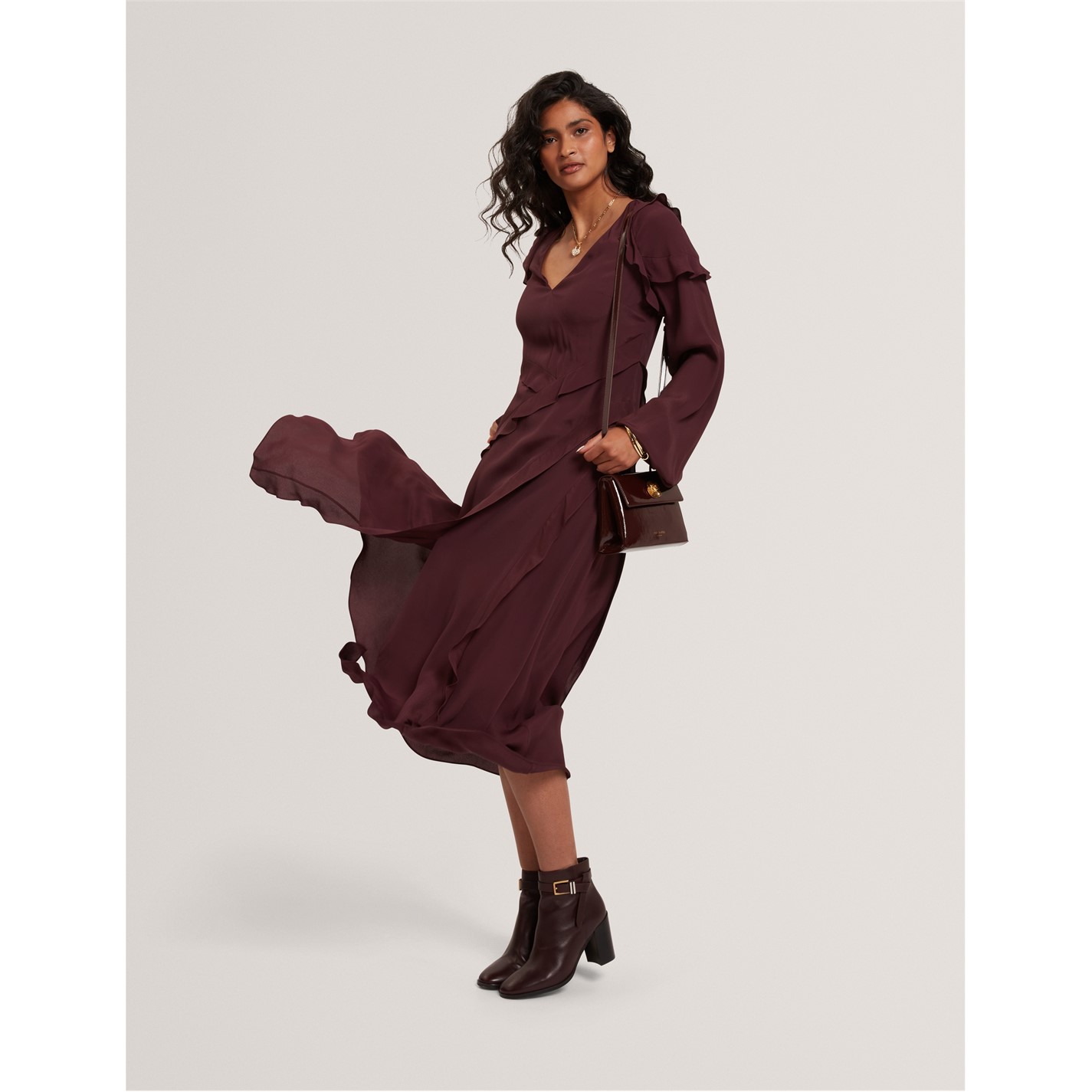 Ted Baker | Women's Long-Sleeve Midi Tea Dress | Women | Tea Dresses ...