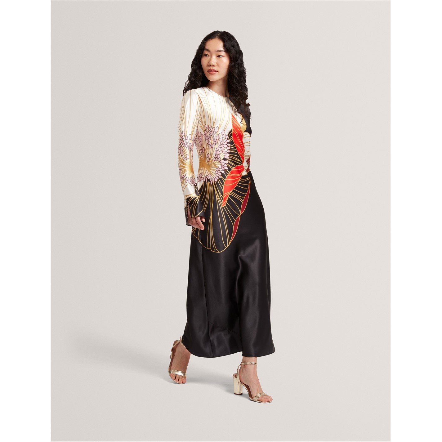 Ted Baker | Women's Long-Sleeve Midi Tea Dress | Women | Tea Dresses ...