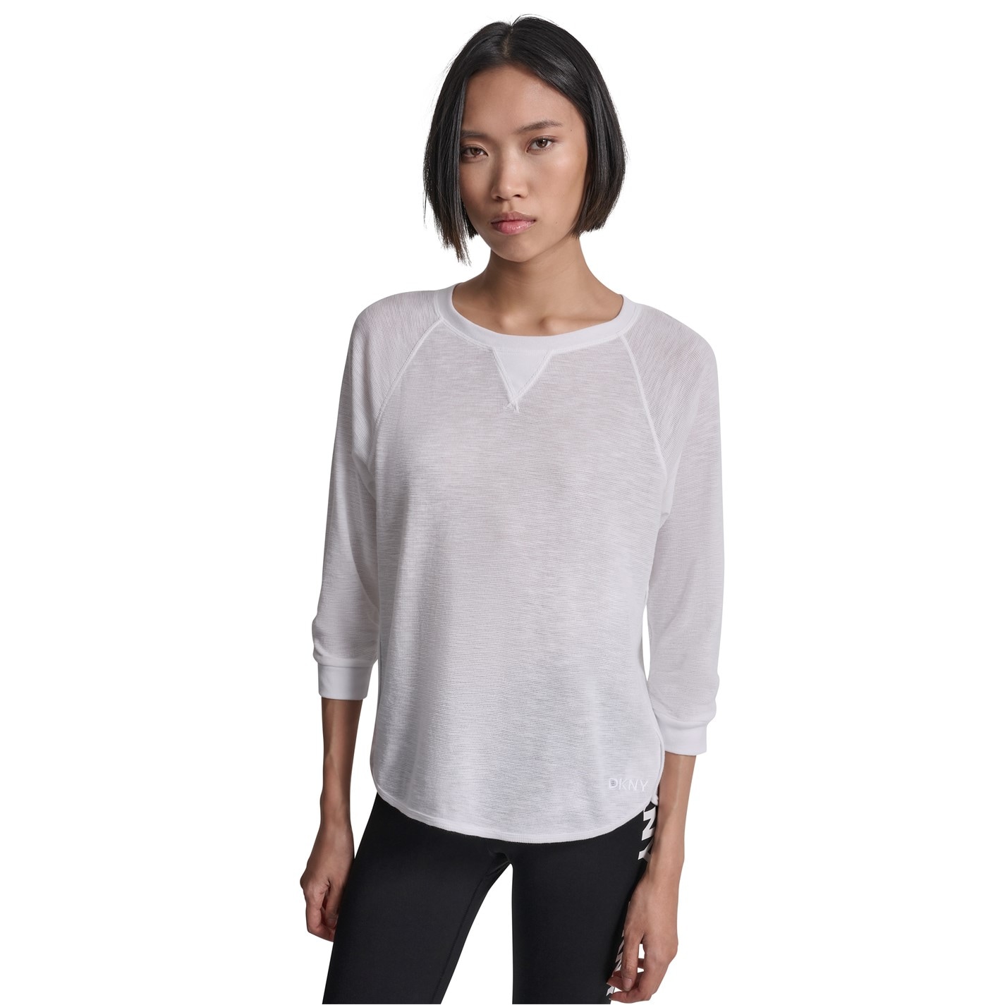 DKNY | DKNY M Wffl 3/4 S T Ld62 | Women | Slim Fit T-Shirts | Flannels