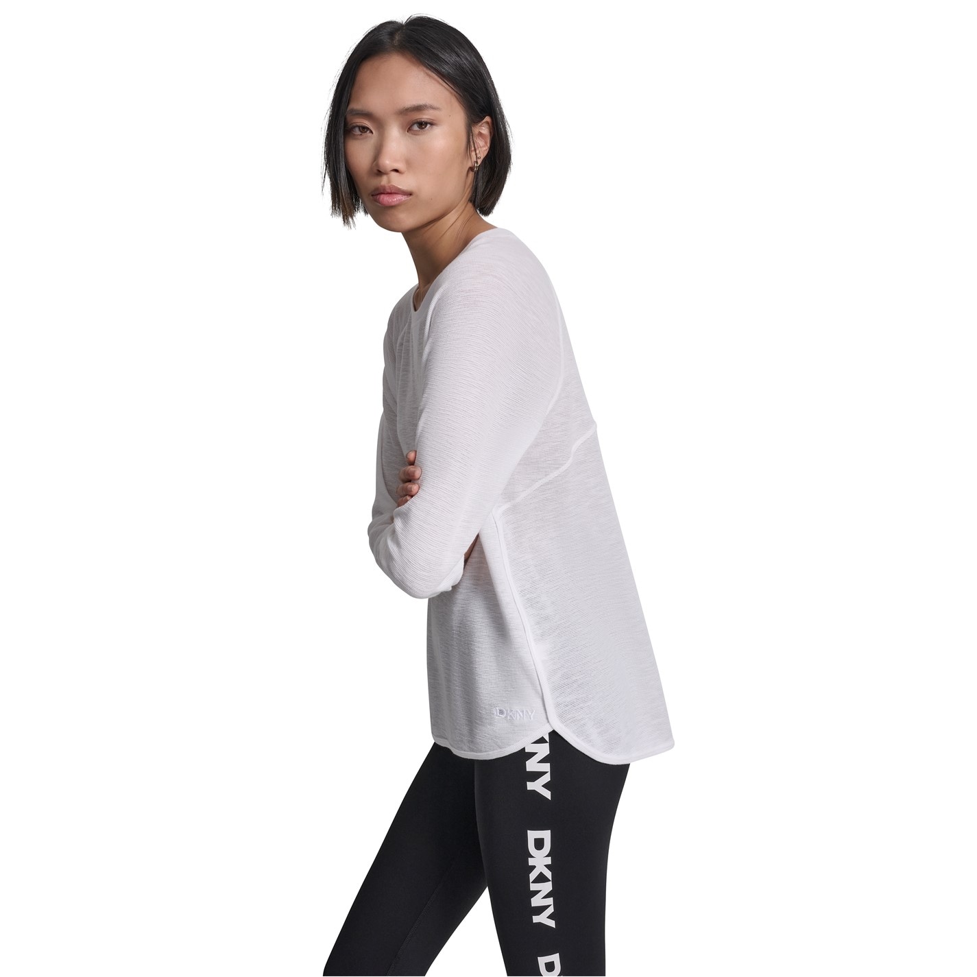 DKNY | DKNY M Wffl 3/4 S T Ld62 | Women | Slim Fit T-Shirts | Flannels