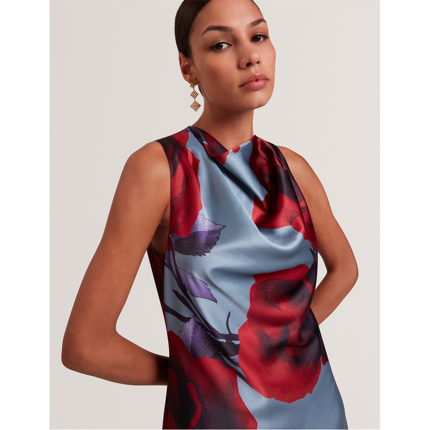 Ted Baker | Women's Print Tea Dress | Women | Lt-Blue | Flannels