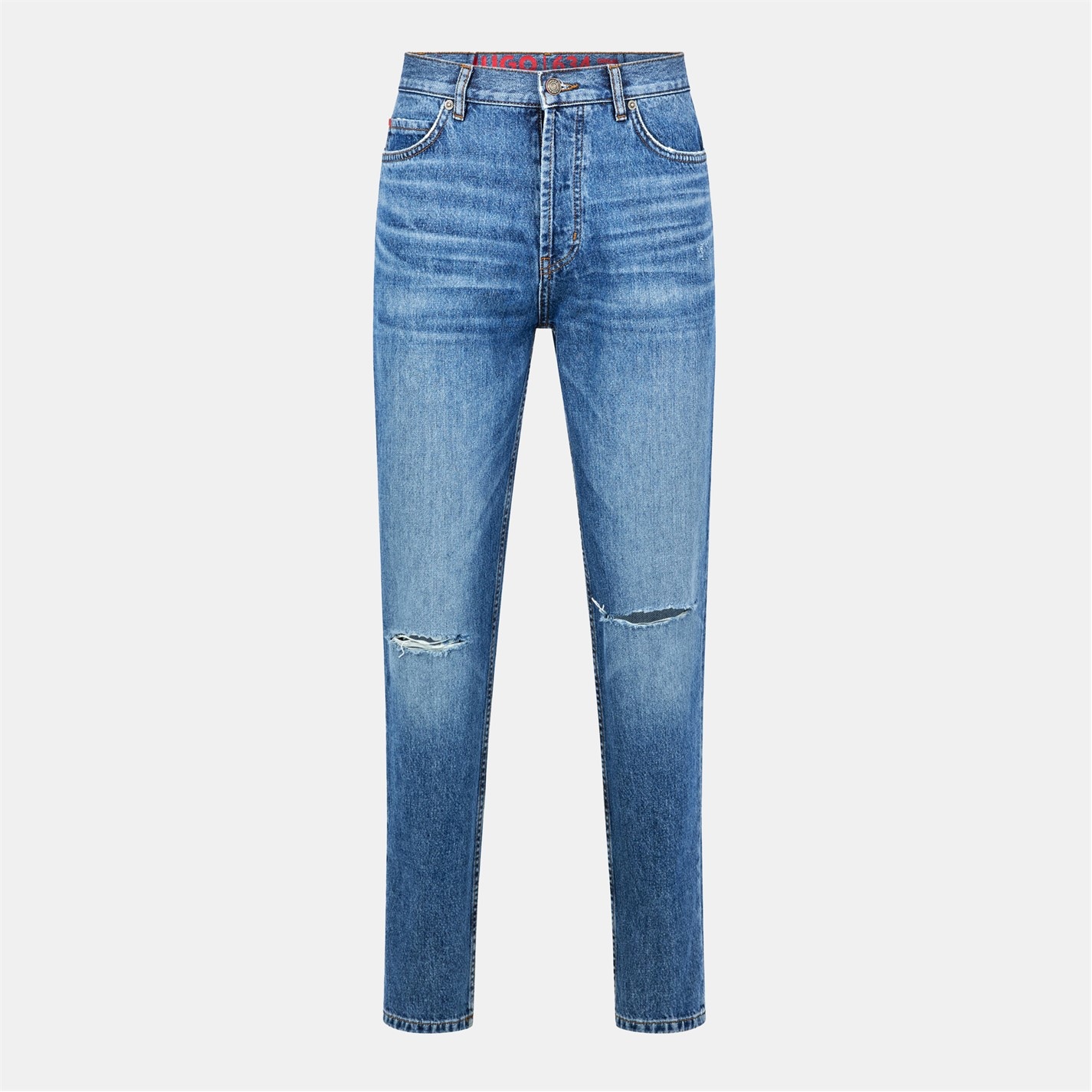 Hugo | Rip Tapered Jeans | Men | Medium Blue 420 | Flannels