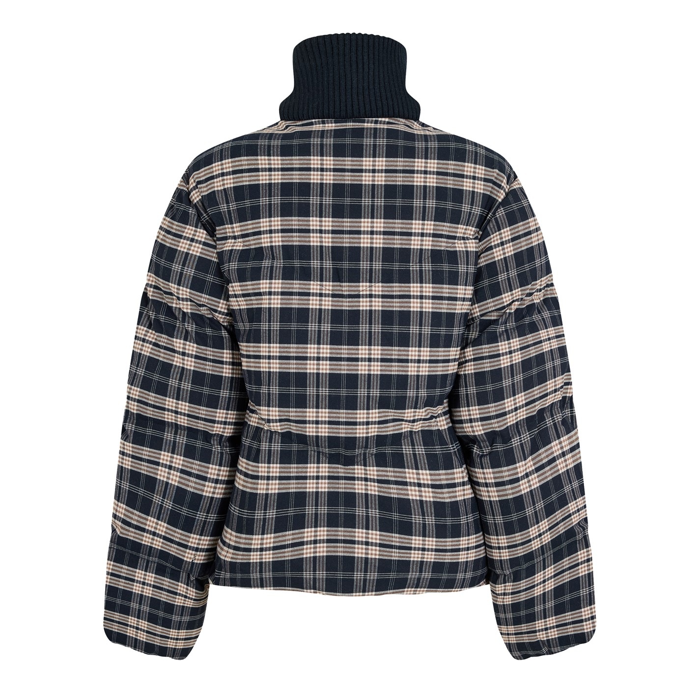 VARLEY | Womens Bryony Short Puffer Jacket | Women | Navy Check | Flannels