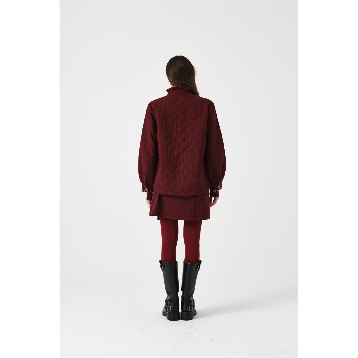 SEVENTY MOCHI | Women's Pablo Quilted Jacket | Women | Mulberry | Flannels