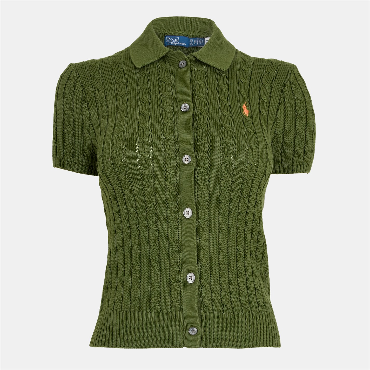 POLO RALPH LAUREN | Women's Cable Button-Up Short-Sleeve Polo Shirt ...
