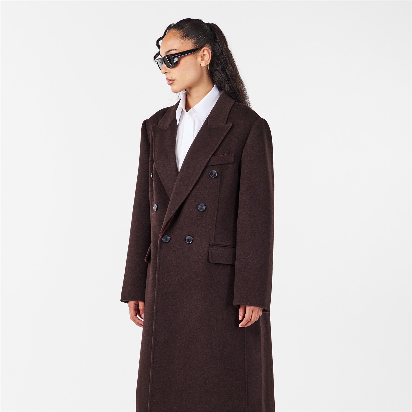 VICTORIA BECKHAM | Women's Tailored Overcoat | Women | Chocolate | Flannels
