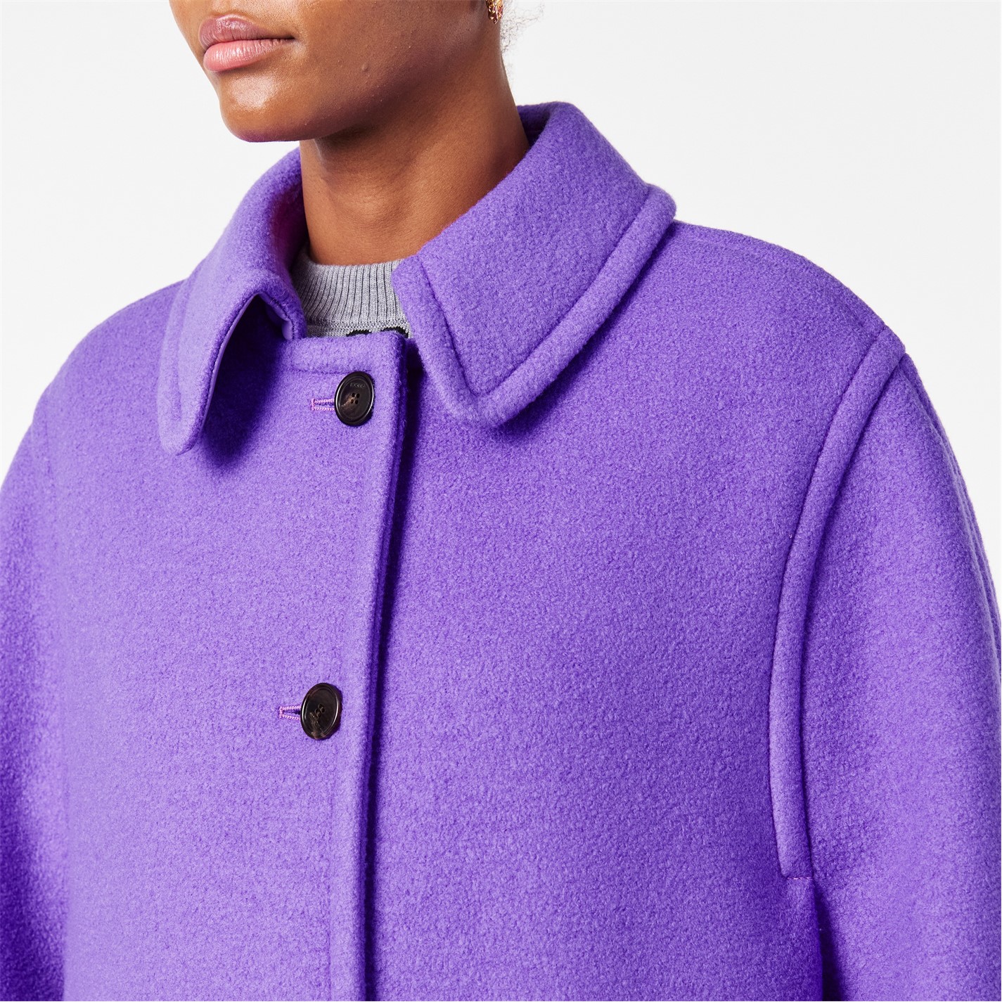 GUCCI | Women's Wool Overcoat | Women | Magic Purple | Flannels