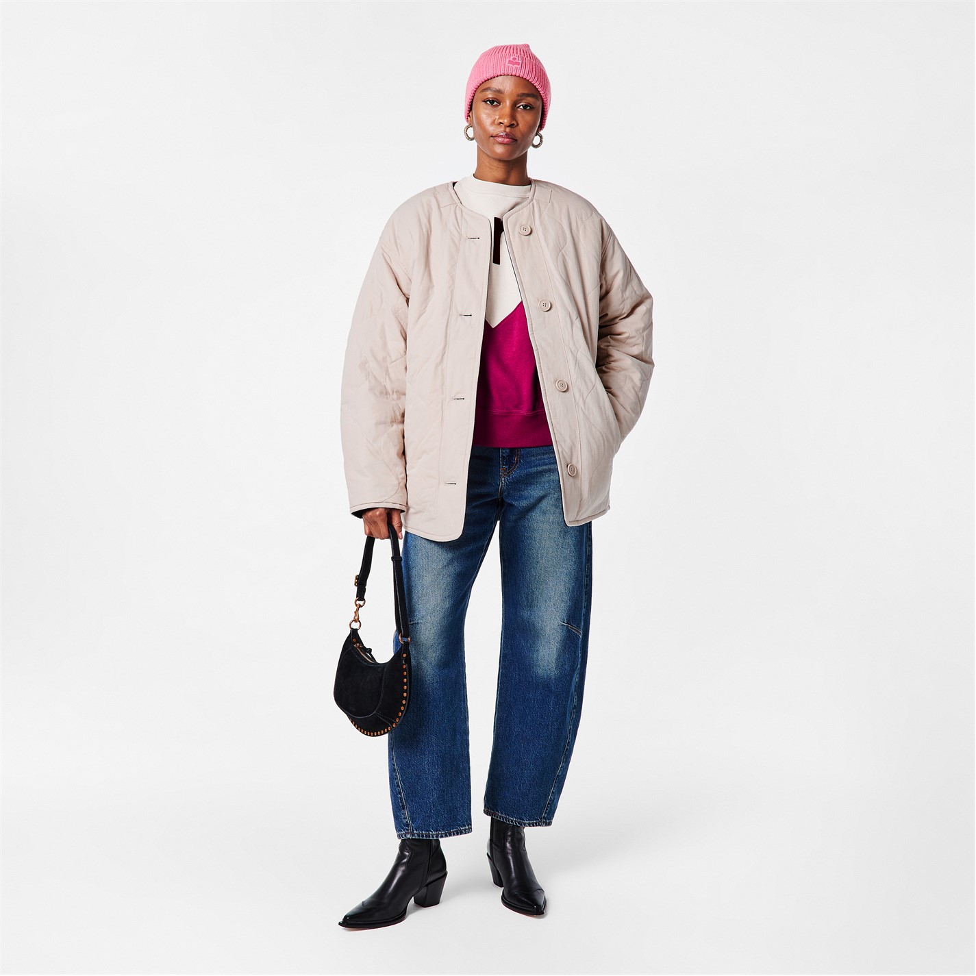 MARANT ETOILE | Women's Nesmae Quilted Jacket | Women | Ecru 23Ec ...