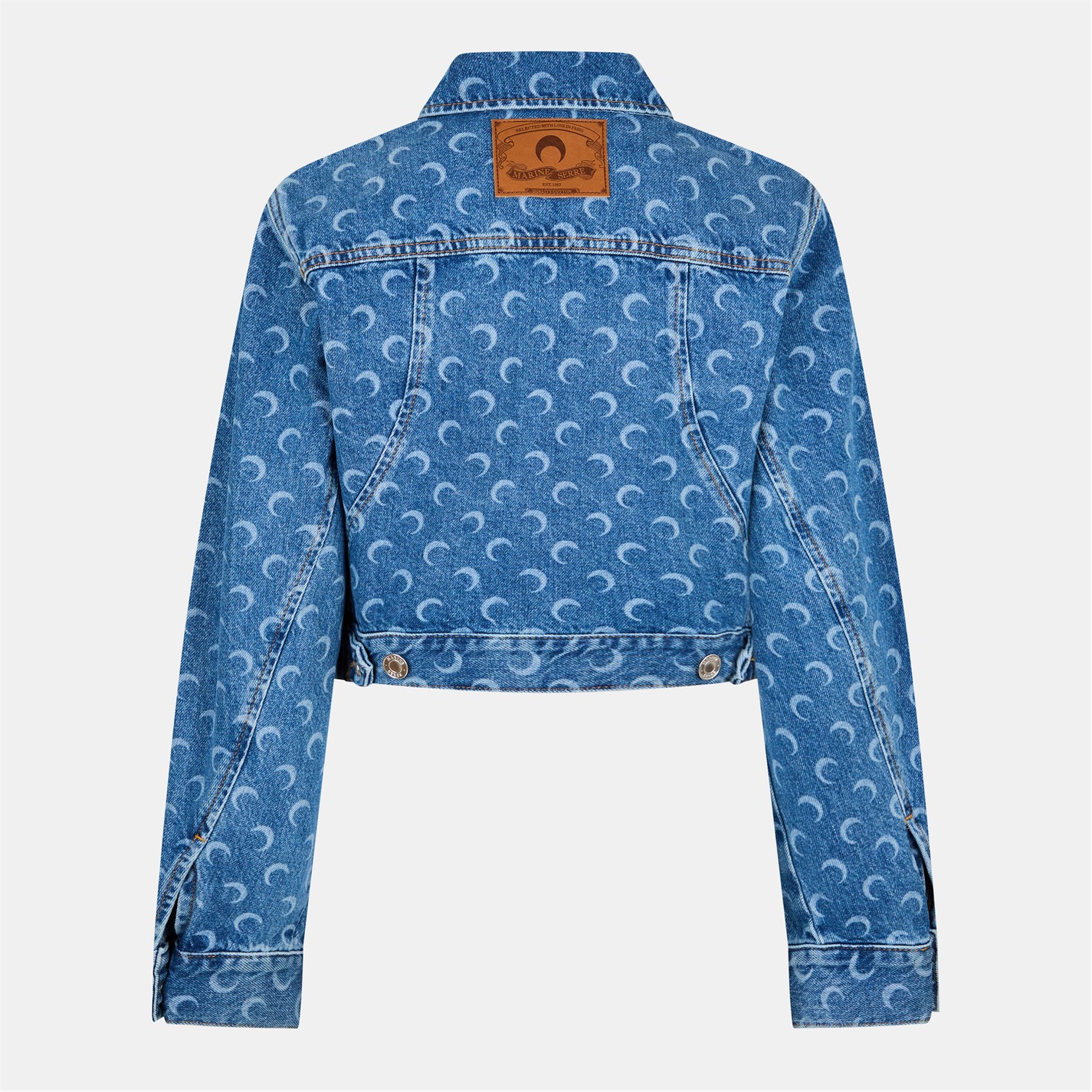 MARINE SERRE | Women's Moon Denim Jacket | Women | Bl05 Light Blue ...