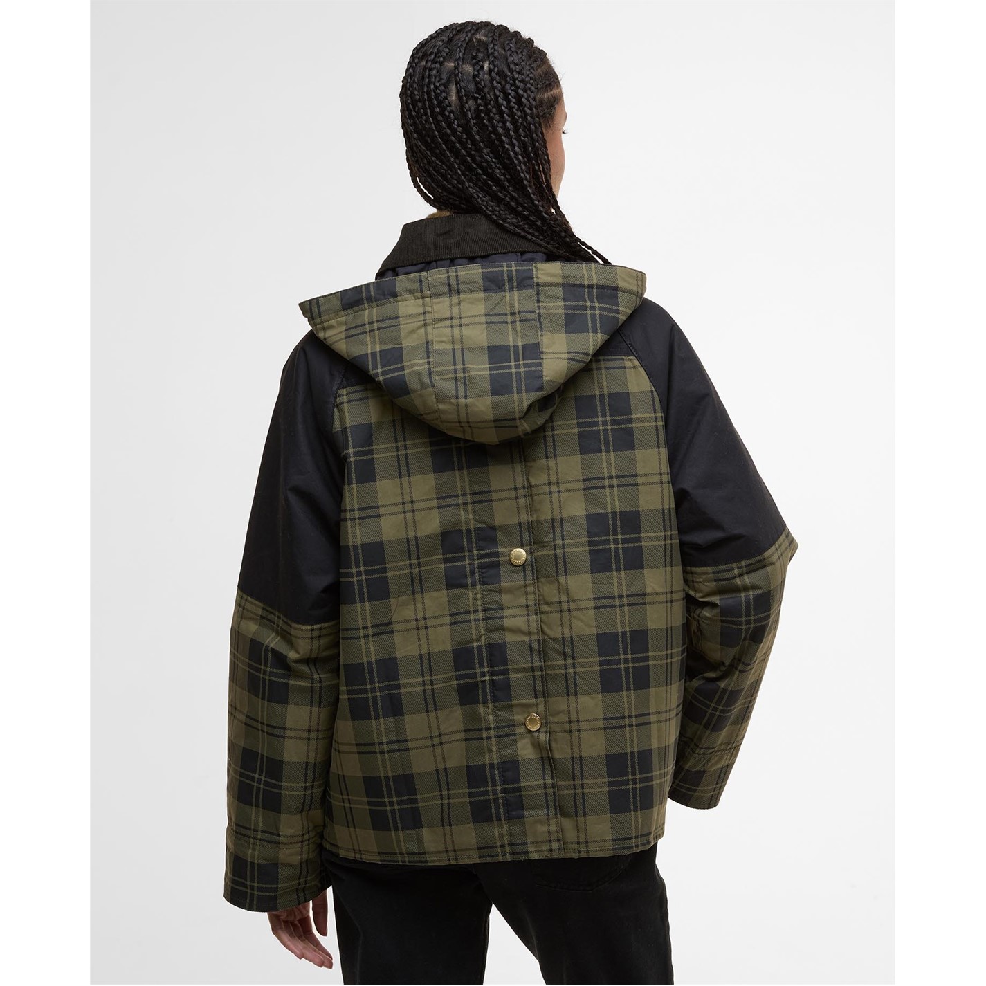 Barbour | Womens Elaine Showerproof Jacket | Women | Olive Check/Bl ...