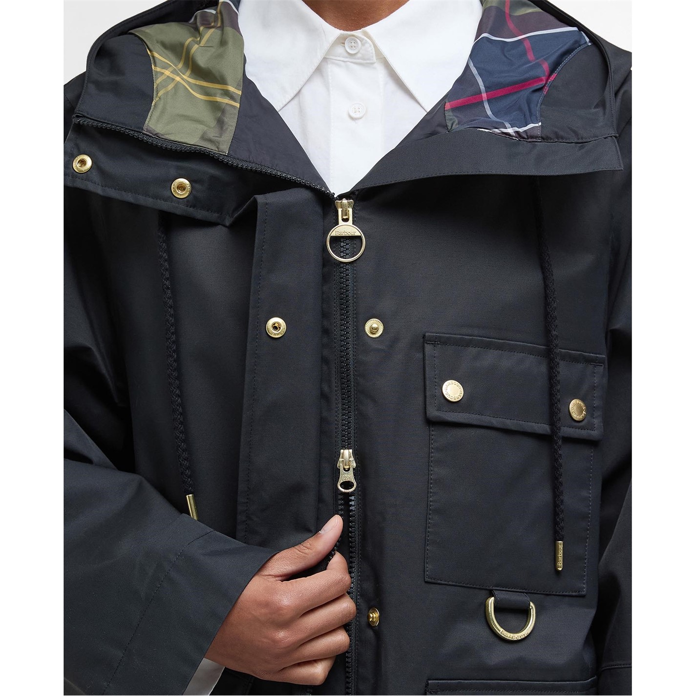 Barbour | Women's Arla Waterproof Hooded Long Sleeve Rain Anorak ...
