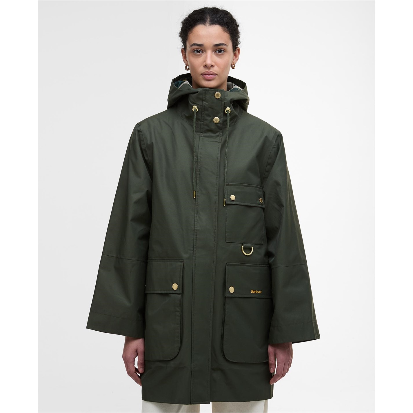 Barbour | Women's Arla Waterproof Hooded Long Sleeve Rain Anorak ...