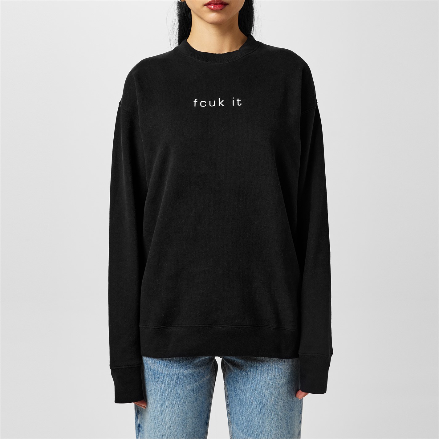 FCUK | Women's Slogan Crew-Neck Sweatshirt | Women | Crew Sweaters ...