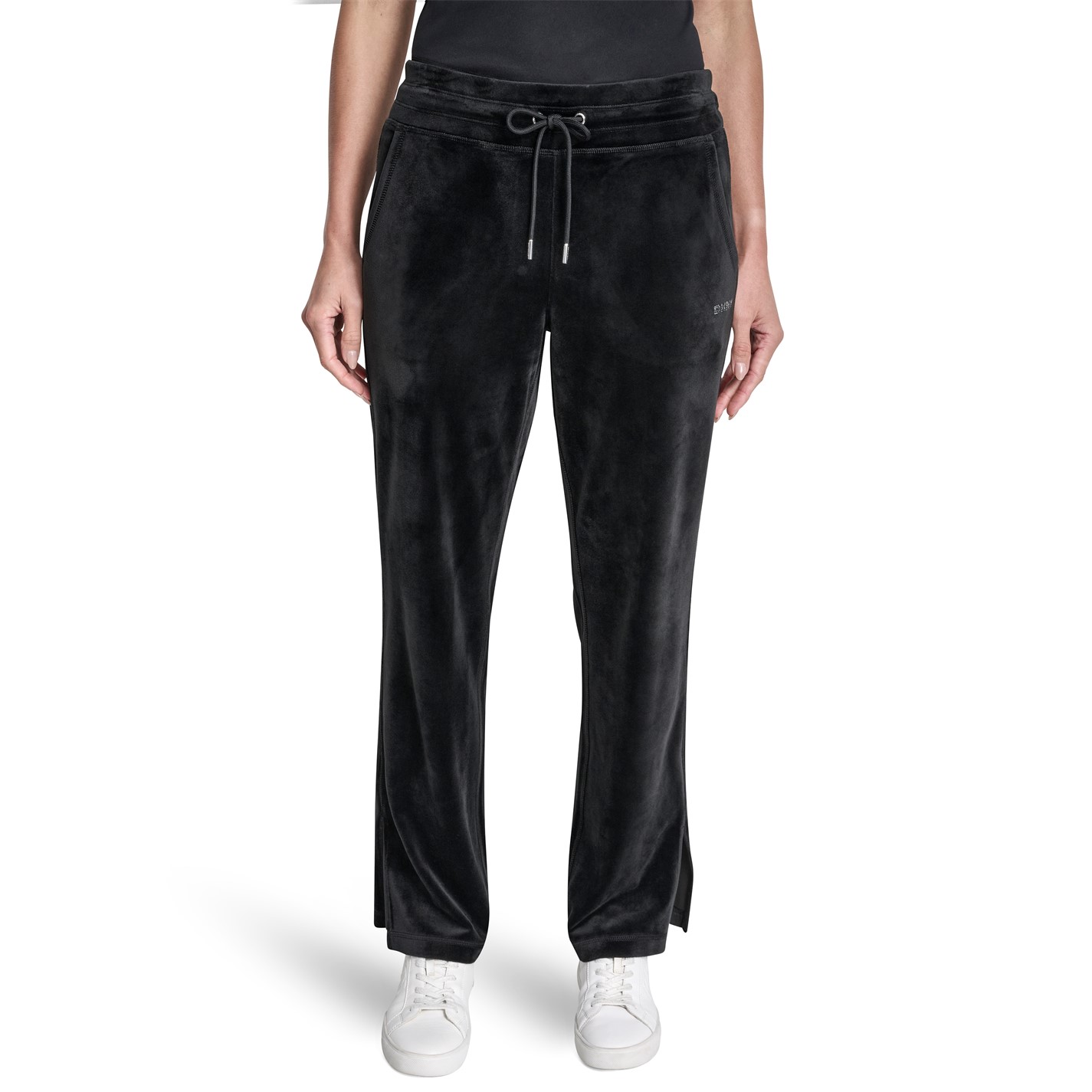 DKNY | Women's Sport Velour Open Hem Fleece Joggers | Women | Black ...