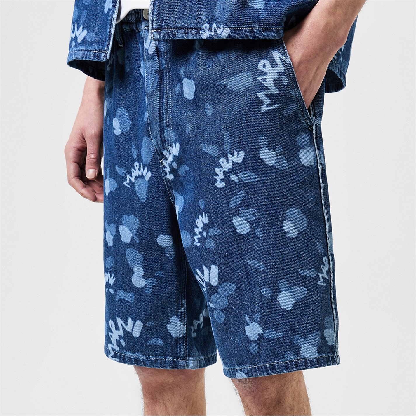 MARNI | Dripping Lightweight Denim Shorts | Men | Blue | Flannels