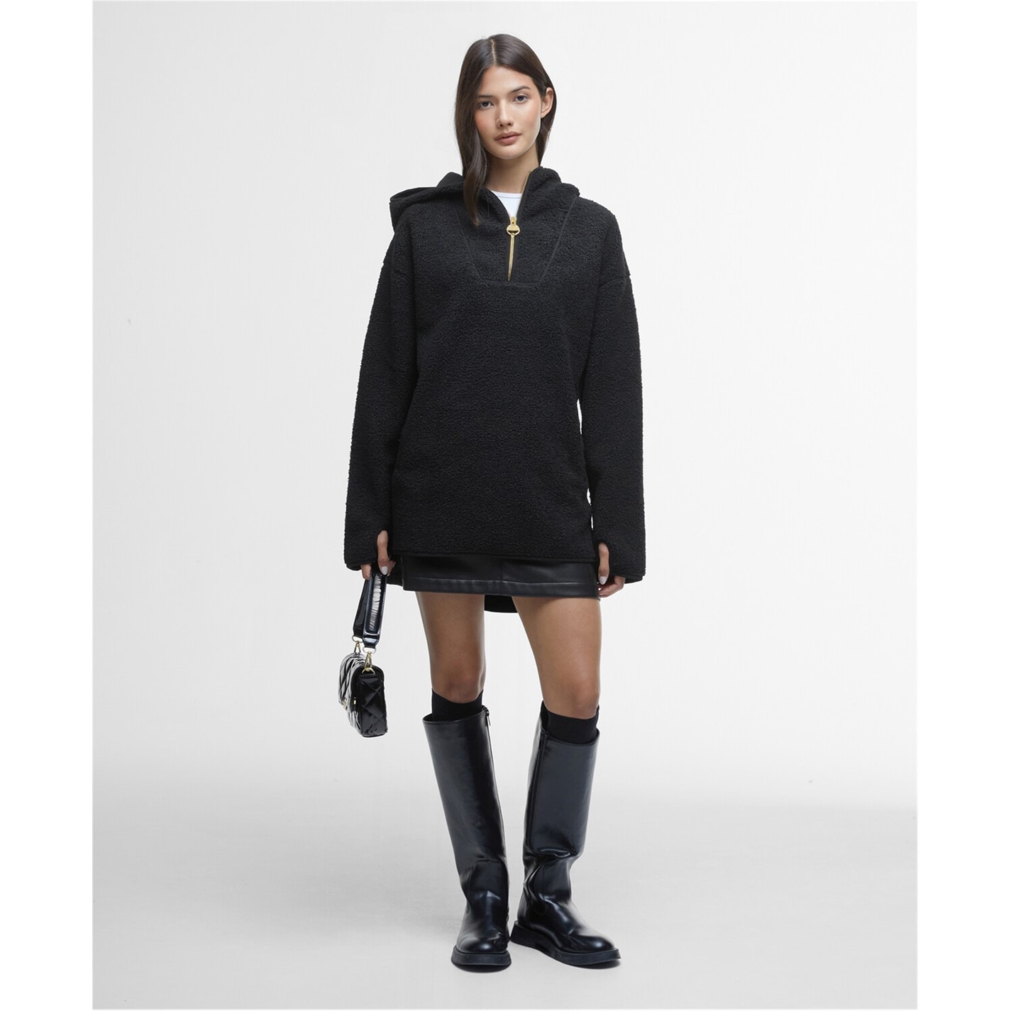 Barbour International | Boston Fleece | Women | 1/4 Zip Pile Fleece ...
