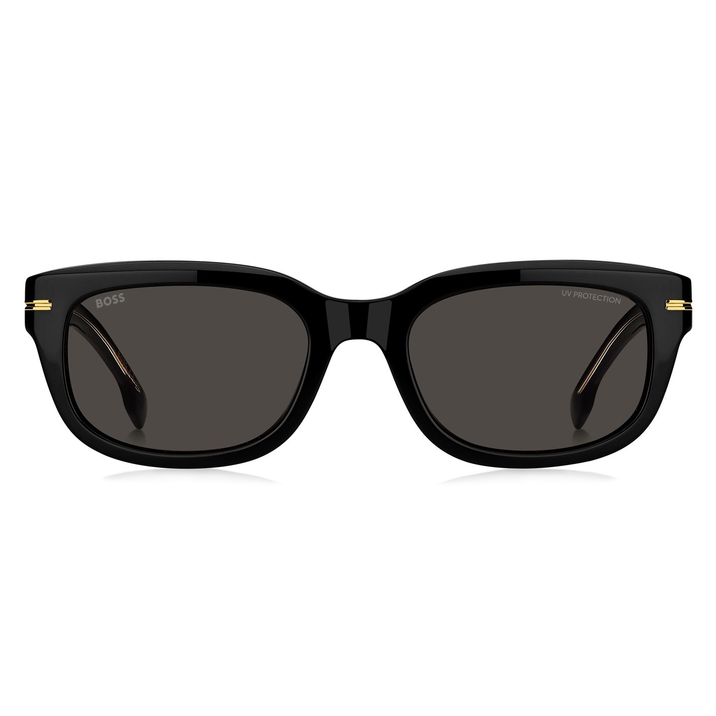 Boss Mens Rectangle Sunglasses Rectangle Design Unisex Black 6557