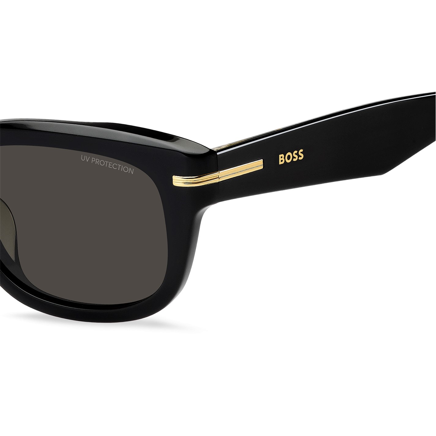 Boss | Men's Rectangle Sunglasses, Rectangle Design | Unisex | Black ...