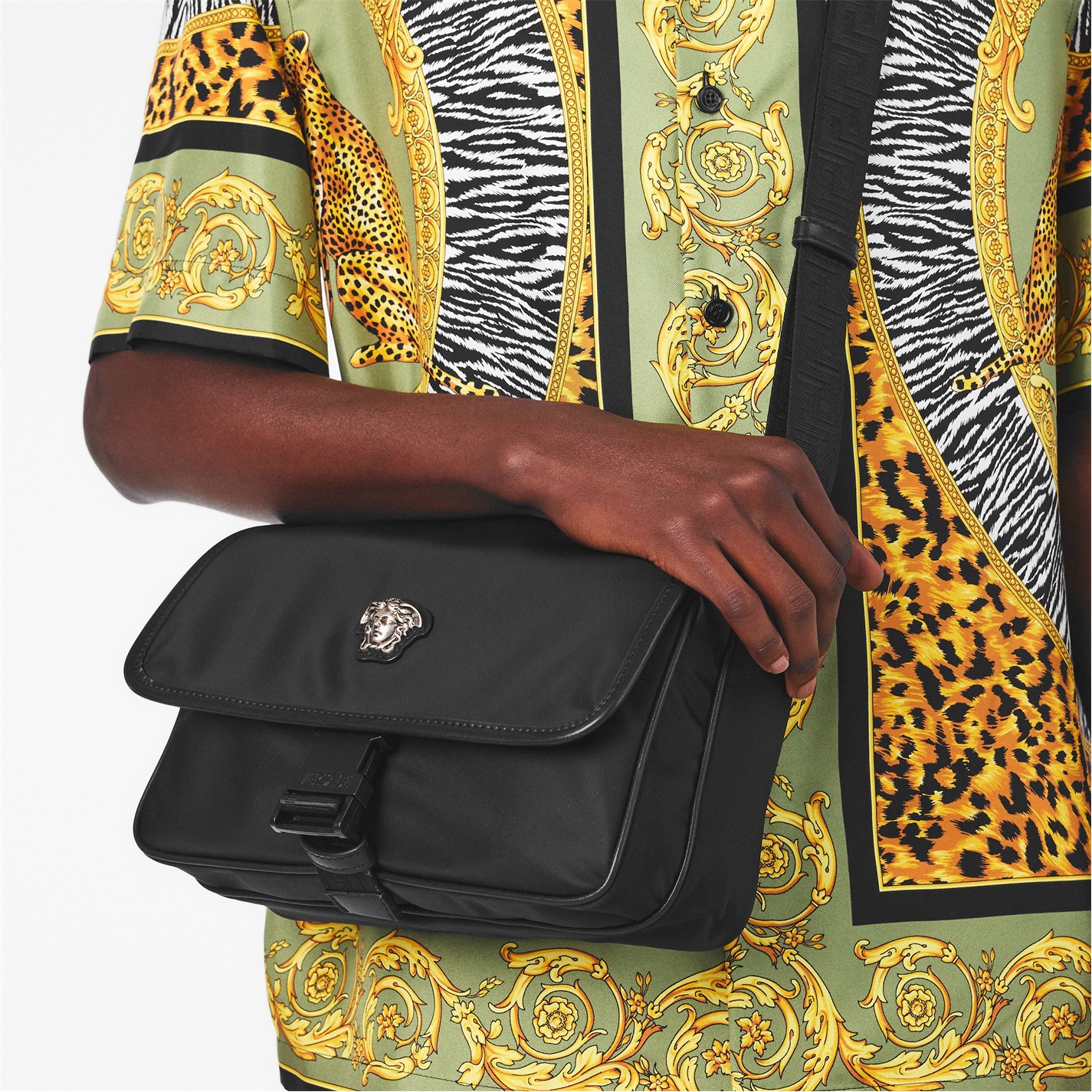 VERSACE | Men's Messenger Bag | Unisex | Black | Flannels