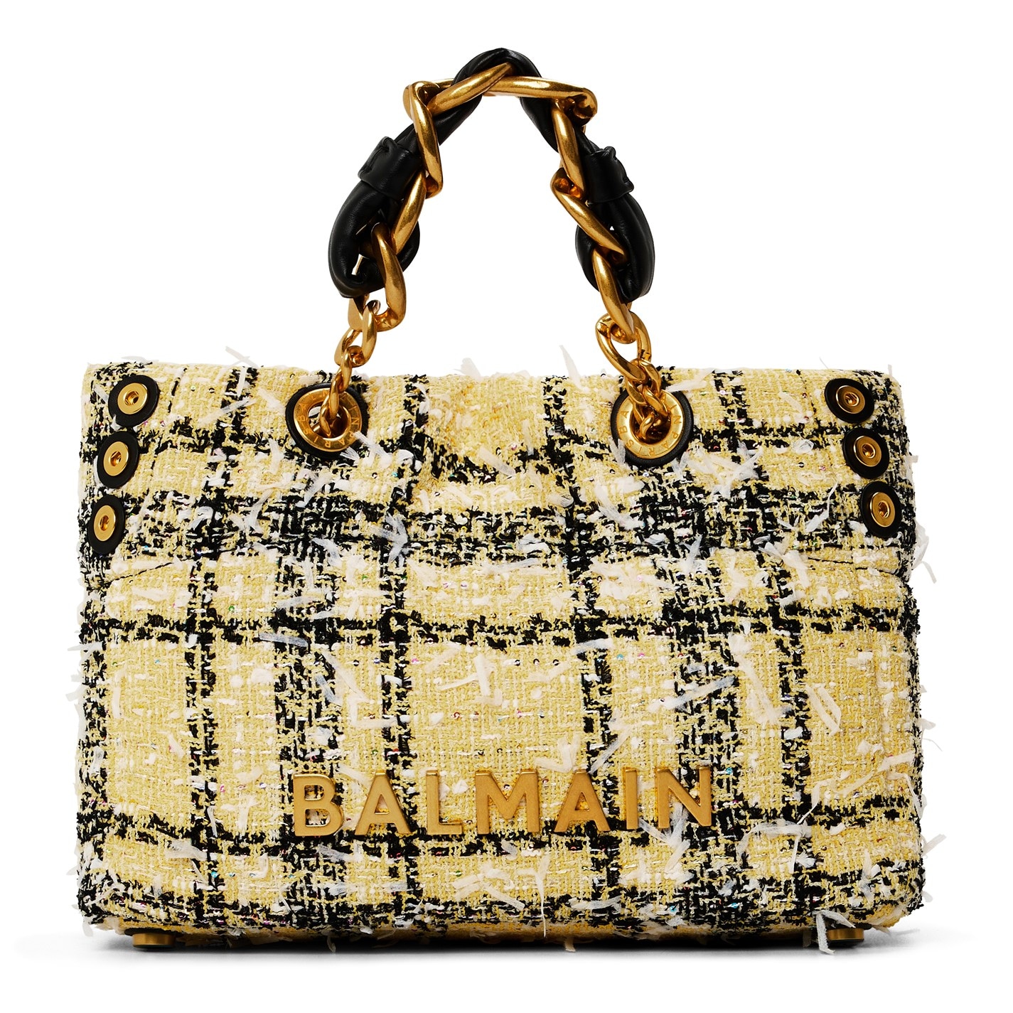 BALMAIN | Balmain Tweed Bag Ld54 | Women | Pale Yellow | Flannels