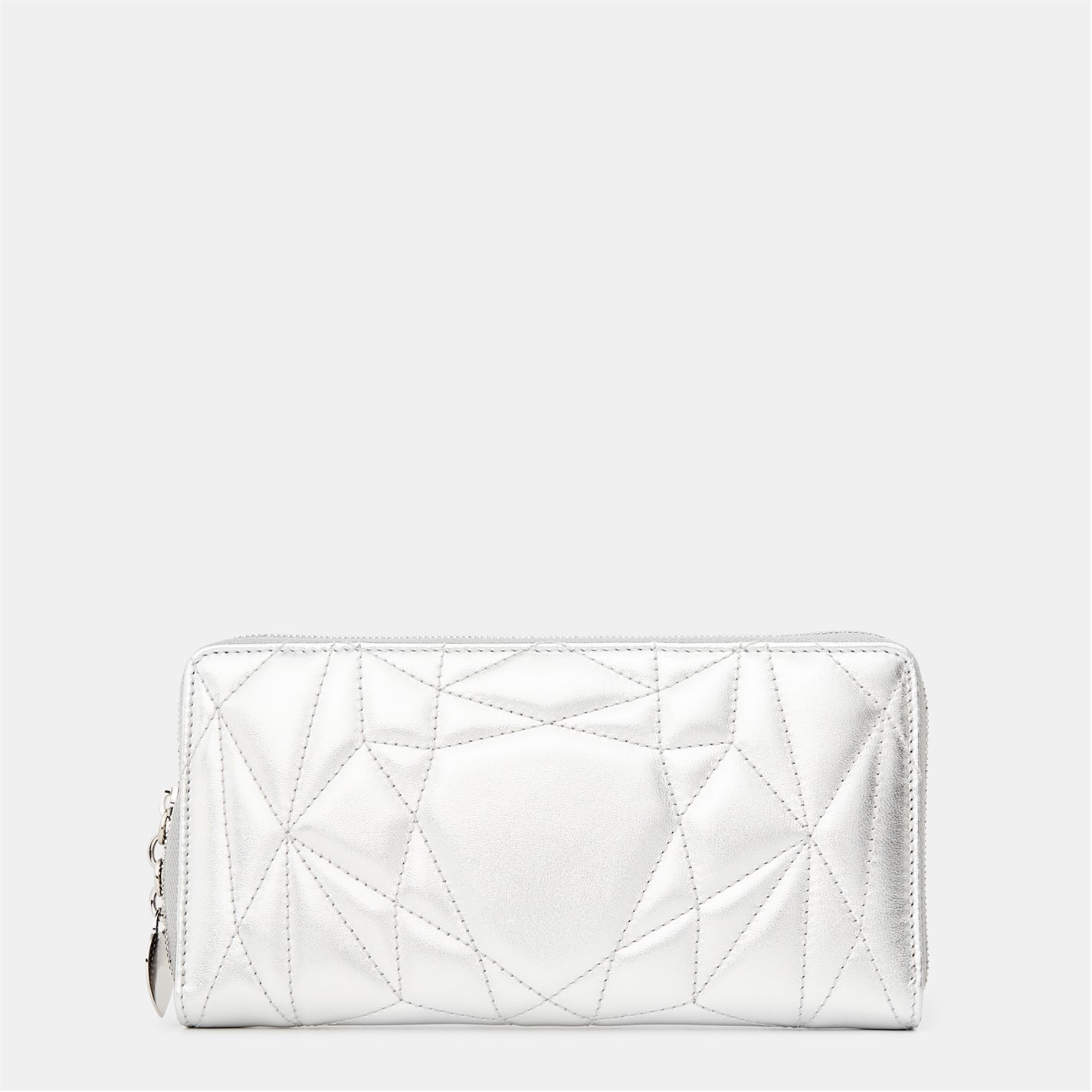 TIFFANY | Women's Pad Zipped Coin Purse | Unisex | Silver | Flannels