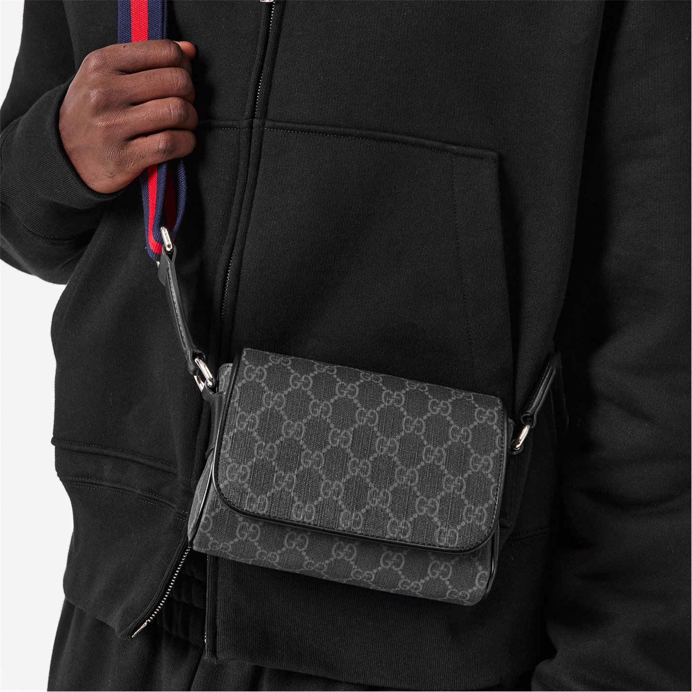 GUCCI | Men's Cross Body Bag | Unisex | Gg Black | Flannels