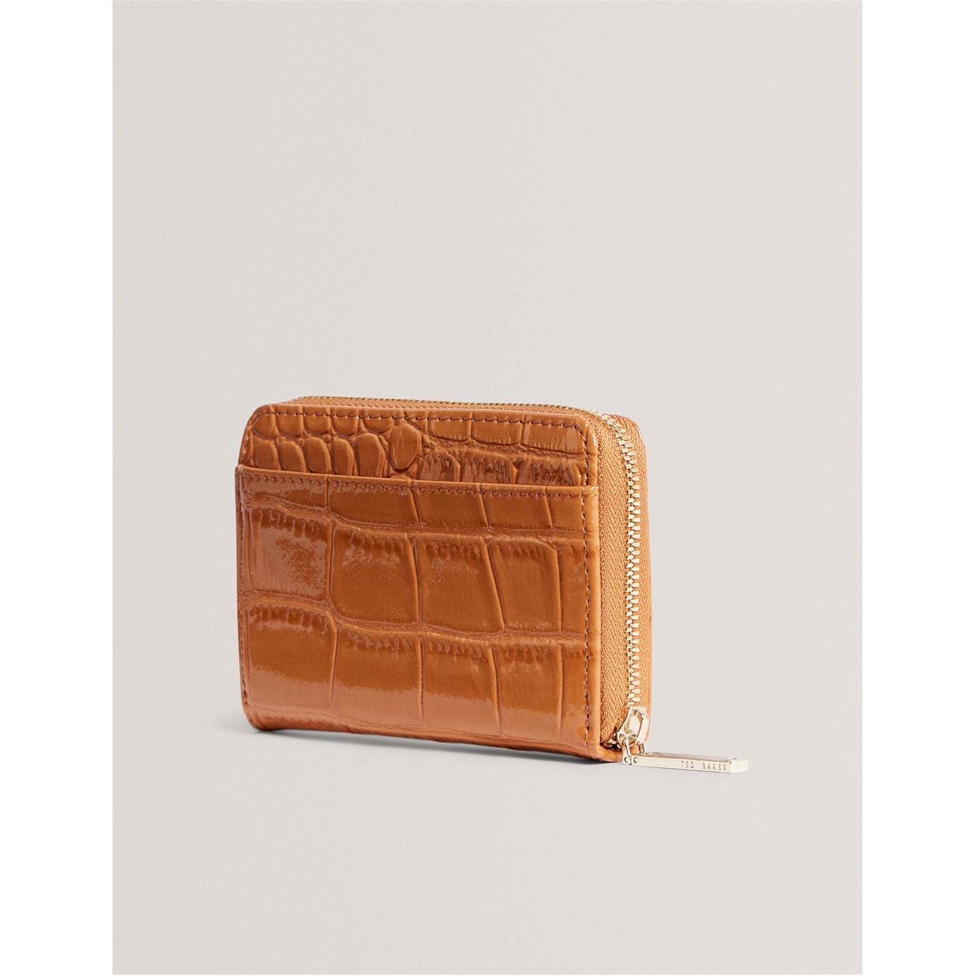 Ted Baker | Women's Croc Zip Around Purse | Women | Tan | Flannels