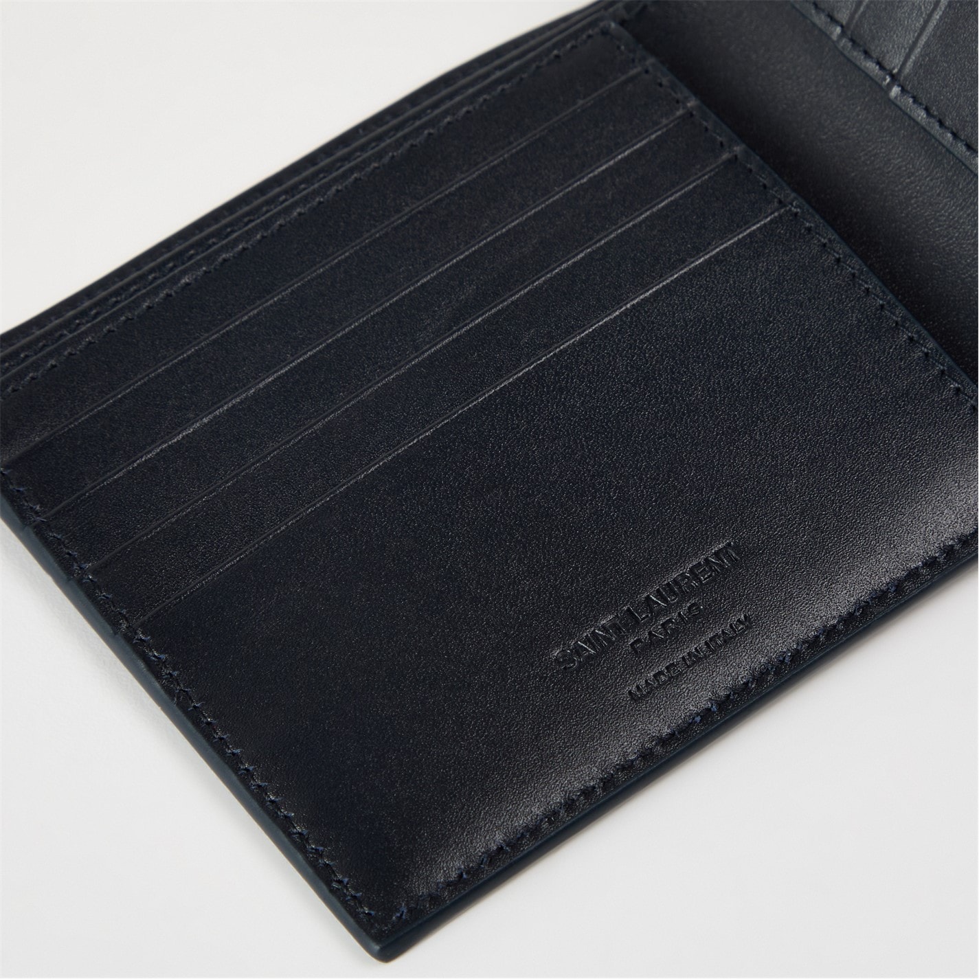 SAINT LAURENT | Saint Billfold Sn54 | Unisex | Mid Blue | Flannels
