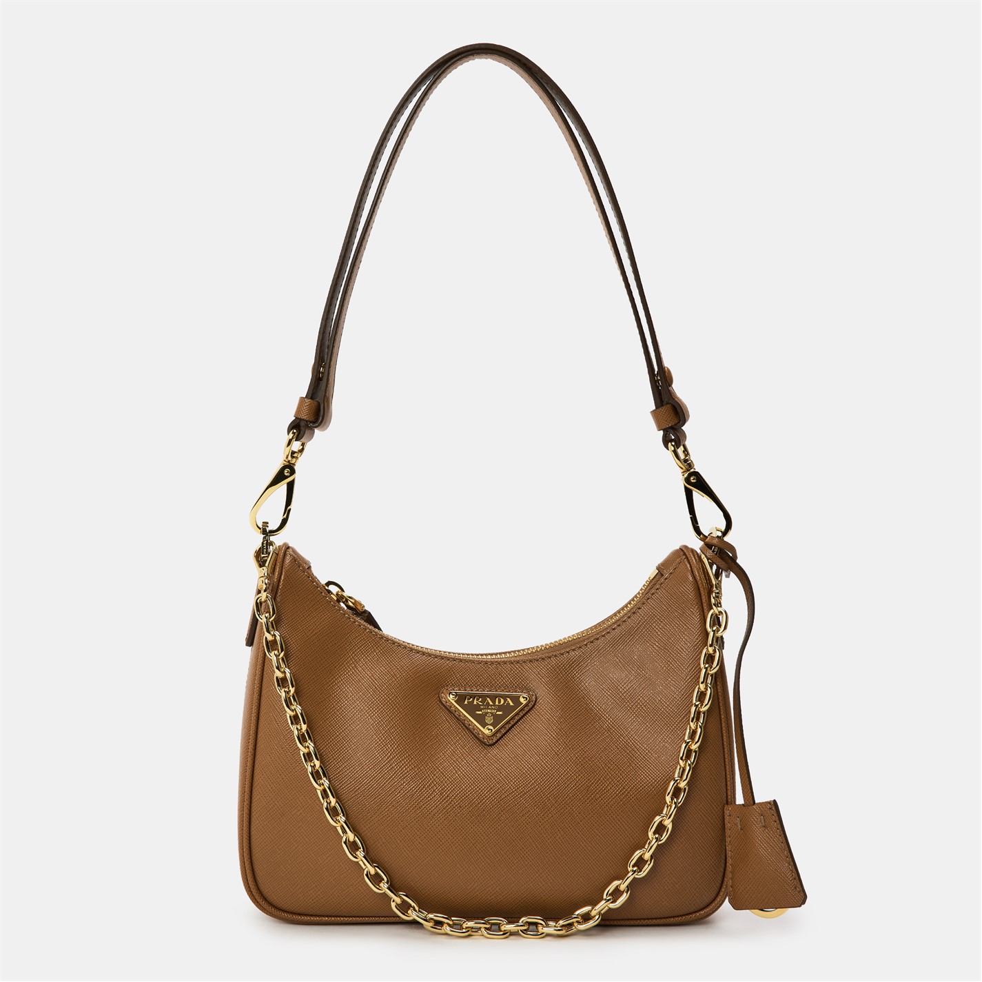 PRADA | Women's Red Leather Shoulder Bag | Women | Caramel | Flannels