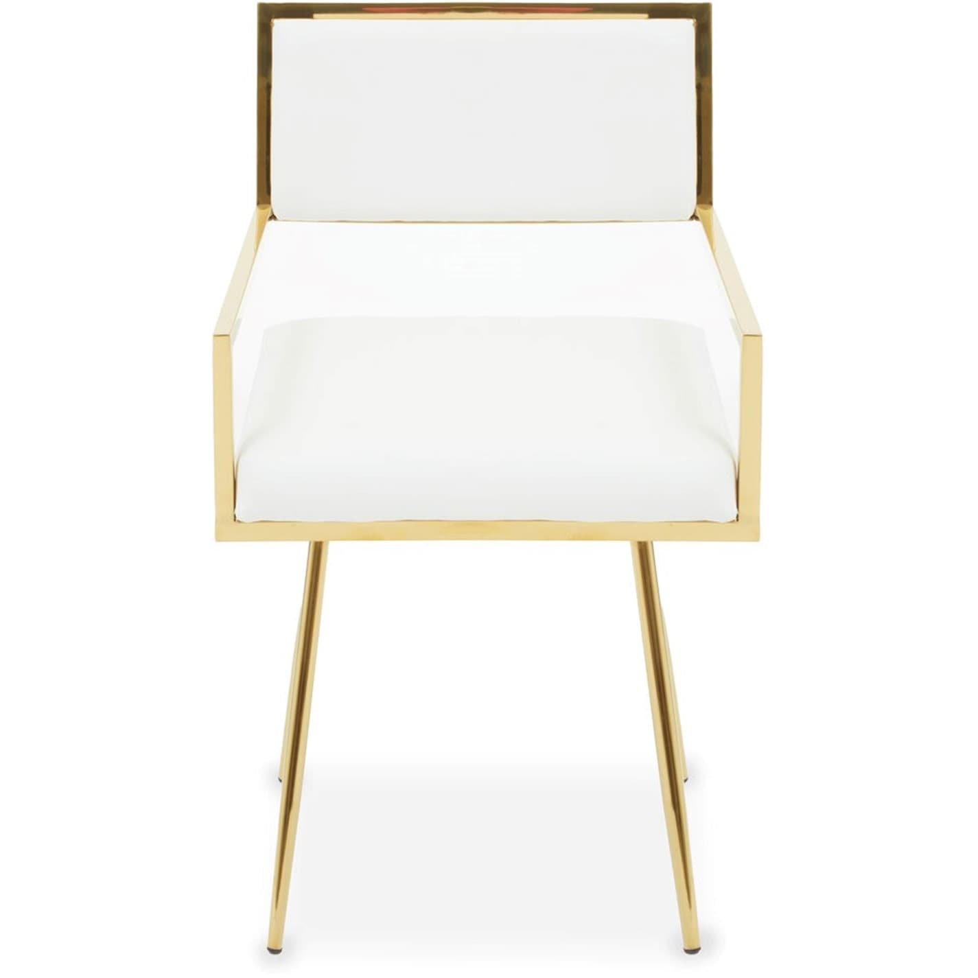 Fifty Five South | Azalea Ivory Faux Leather Dining Chair | Unisex ...